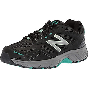 New Balance Women's 510 V4 Trail Running Shoe, Black/Outerspace/Seafoam, 7 M US