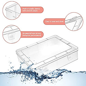 Gbivbe Small Plastic Storage Box, 13 Pieces Plastic Storage Cases Bead Organizers Boxes with Lid Mini Rectangles Boxes Craft Supply Case Bead Containers for Organizing