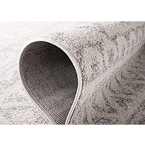 SAFAVIEH Adirondack Collection 2'6" x 4' Ivory / Silver ADR119A Moroccan Boho Distressed Non-Shedding Living Room Bedroom Accent Rug