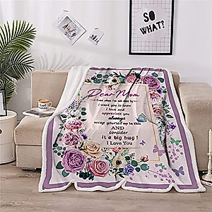 Onecmore Gifts for Mom Mothers Day Birthday Romantic Gifts for Mom Blanket,Mom Valentines Day Gifts,Mom Romantic Gifts, Mom Gifts from Daughter Son,New Mom Gifts for Women Gifts for Mom Throw Blanket