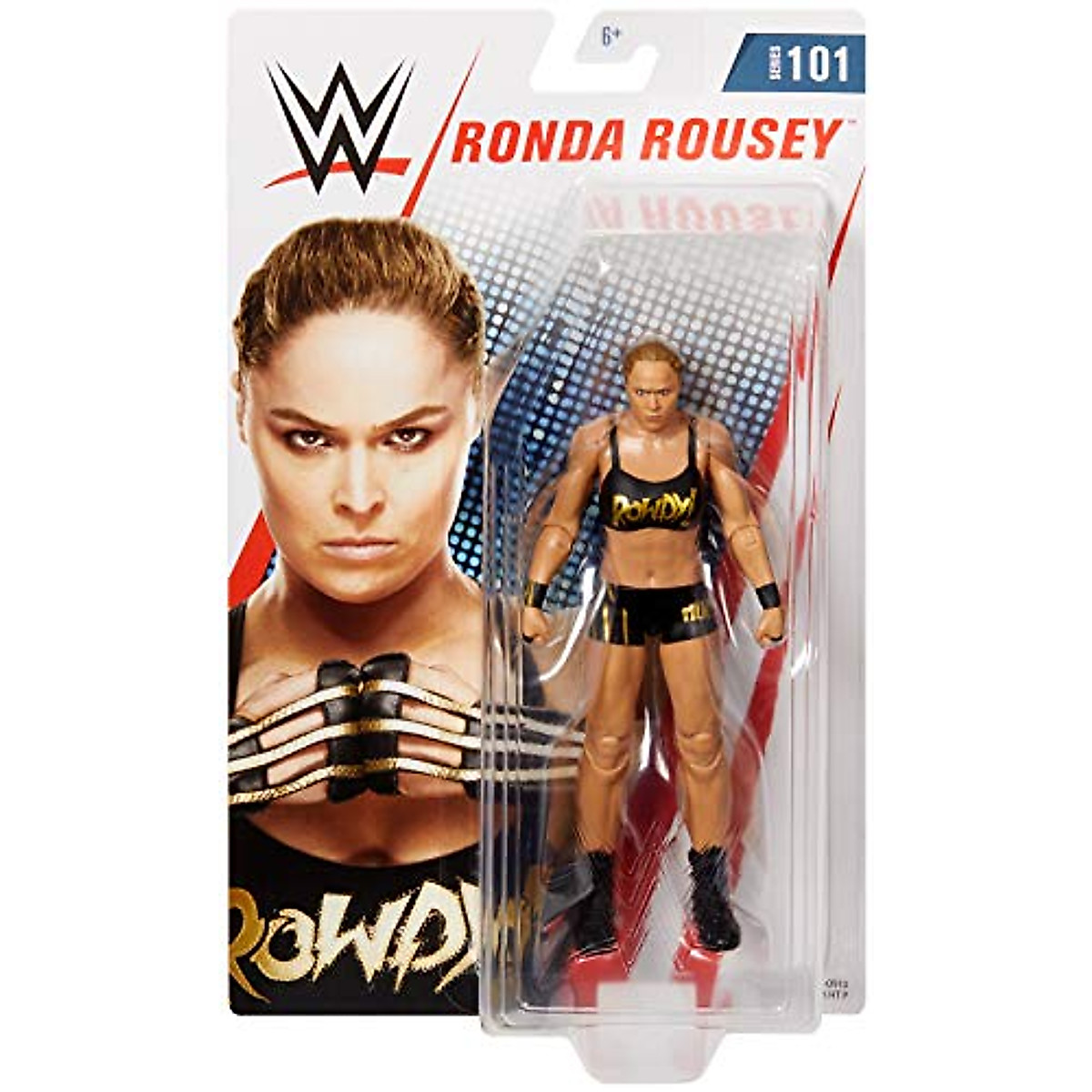 WWE Rounda Rousey Action Figure in 6-inch Scale with Articulation & Ring Gear Series #101