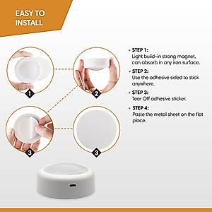 VYANLIGHT Rechargeable Puck Lights with 2 Remotes - 16 Color Changeable LED Puck Lighting - Battery Powered Dimmable Under Cabinet & Counter Lights (6 Pack)