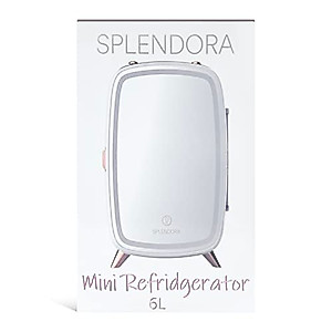 Splendora 6L Makeup & Skincare Fridge w/Light Up Mirror Free Ice Roller (6 Liter's Because 4L Mini Fridge Is Way Too Small!)