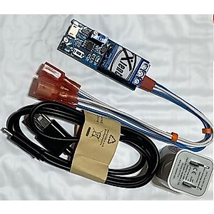5 Volt Relay Switch KIT, NV 2020-2 Voice Control Your Fireplace from Anywhere and Works with Any Smart Outlet. (Relay Kit - with Power Adapter and Micro USB Cable) Xlentcomfortzone