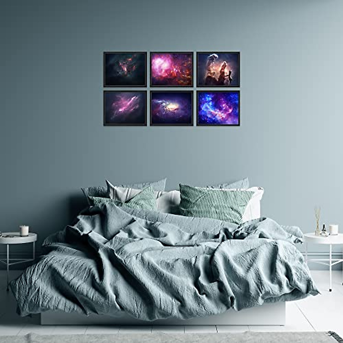 Insire Space Posters Galaxy Galaxy Wall Art Galaxy Posters For Wall - Set of 6 (8x10) Galaxy Posters Space Wall Art - Astronaut Wall Decor Astronomy Pictures - Planet Posters For Wall UNFRAMED