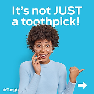 DrTung's Double-Sided Perio Sticks - Dental Sticks for Humans, Dental Floss Picks, Plaque Remover for Teeth, Dental Toothpicks, Dental Picks for Teeth Cleaning - X-Thin, 100 Count (Pack of 6)