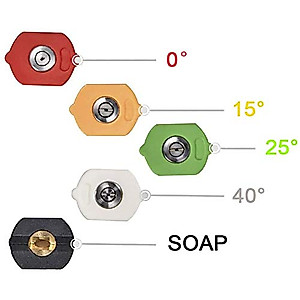 Twinkle Star Replacement Pressure Washer Gun with 16 Inch Extension Wand, 4000 PSI, Power Washer Gun with M22-15mm or M22-14mm Fitting, 5 Nozzle Tips, 40 Inch
