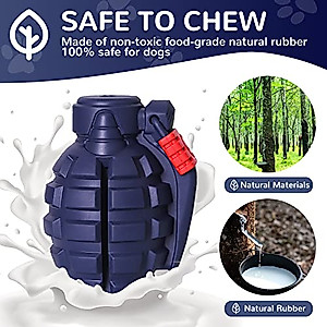 Dog Toys for Aggressive Chewers Large Breed, Lifetime Replacement, Indestructible Interactive Treat Toys for Large Medium Small Dogs, Food Grade Tough Dog Toys, Fun to Chew, Chase and Fetch (Blue)