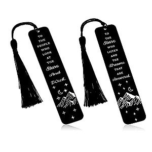 Bookmark Gift for Women Men Inspirational Merchandise Book Mark for Book Lovers Reader Birthday Christmas Inspirational Gift for Female Male Friends 1 PCS Double-Sided