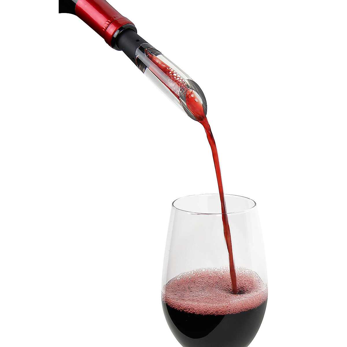 Vinturi On-Bottle Aerator for Red and White Wines, 1, Black