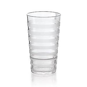 G.E.T. SW-1524-CL-EC Clear Plastic Tumblers, SAN Plastic (Pack of 4)