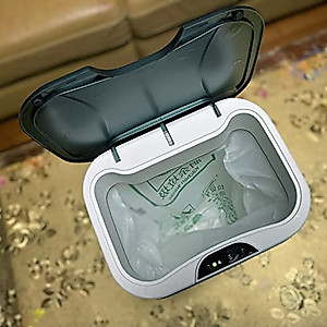 9.5L Collapsible Smart No Touch Trash Can, Refuse Bin, Waste Basket, Waste Bin for Kitchen Bathroom,Living Room,Bed Room,Office (Green)