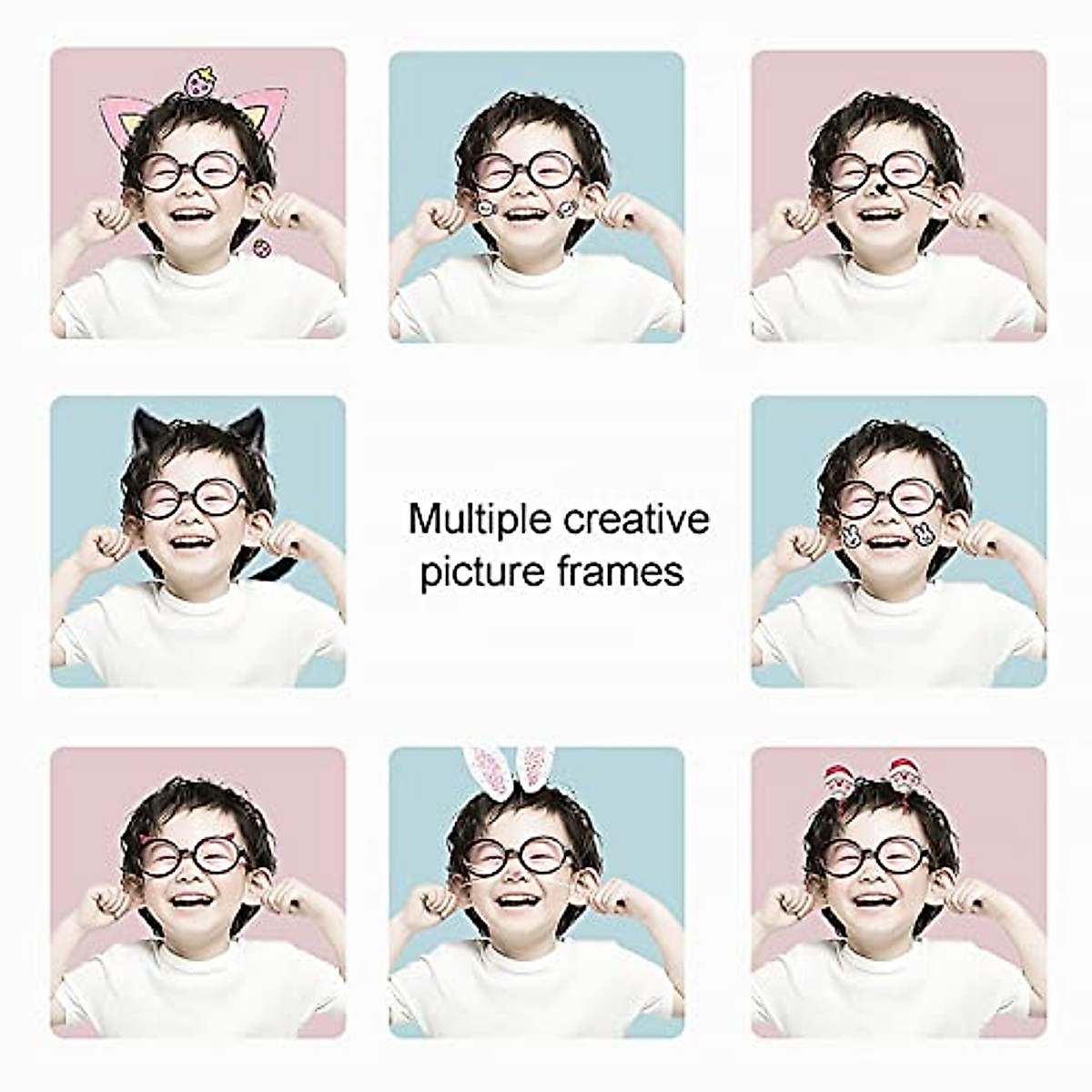 Xecvkr 2022 New HD Camera, Front and Rear Dual 4000W Pixe-l HD Camera, Children's Camera Mini Children's Gift Camera, for Children's Photography and Video Recording