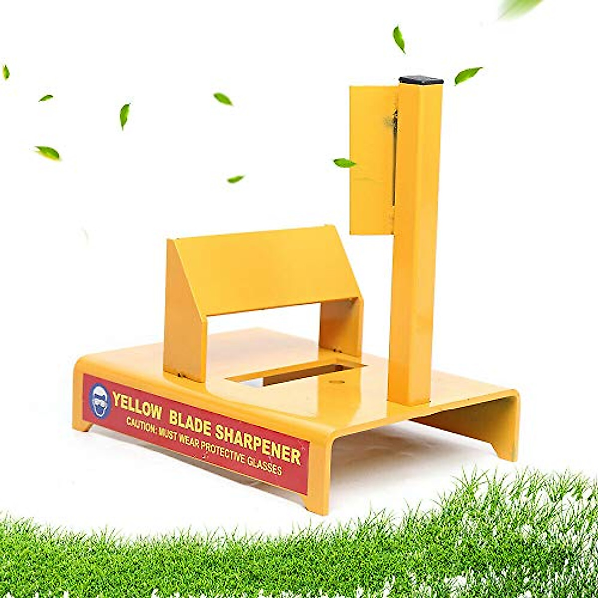 Lawn Mower Blade Sharpener Blade Grinder Garden Yard Tool Blade Sharpener Machine and Frame,30° Bevel,11.8 x 9.6 x 14in,Iron