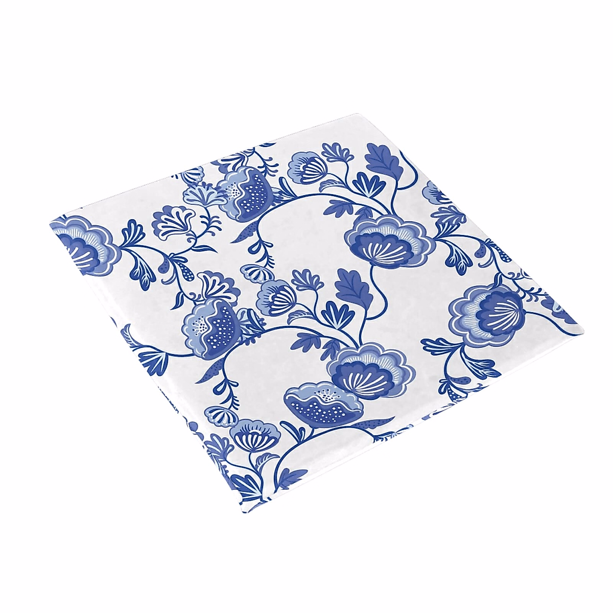 susiyo Square Chair Pads, Colorful Flowers Chinoiserie Style Seat Cushion Comfort Reduces Pressure Washable Memory Foam Chair Cushions for Kitchen Dining Carpet Rug Office Car 15.7" x 15.7"
