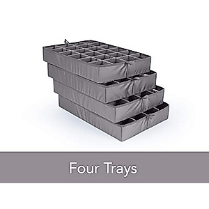 Covermates Keepsakes - Adjustable Zip-Top Storage Box - Configurable FlexGrid Compartments - Heavy Duty Polyester- Reinforced Handles - Stackable Design - Indoor Storage-Scarlett Red