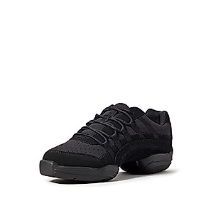 Capezio Unisex Rock It Dansneaker Dance Shoe, Dance Shoes With Cool Ventilated Arch & Modern Design For Many Styles Of Dance,Shoes Women & Men Can Wear For Studio Practice & On Stage-Black,Size 10.5