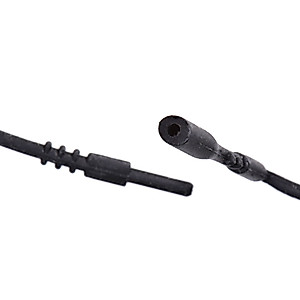 uGems 10 18-inch Black Silicone Rubber Tubing Cord Necklaces with Locking Clasp 2mm