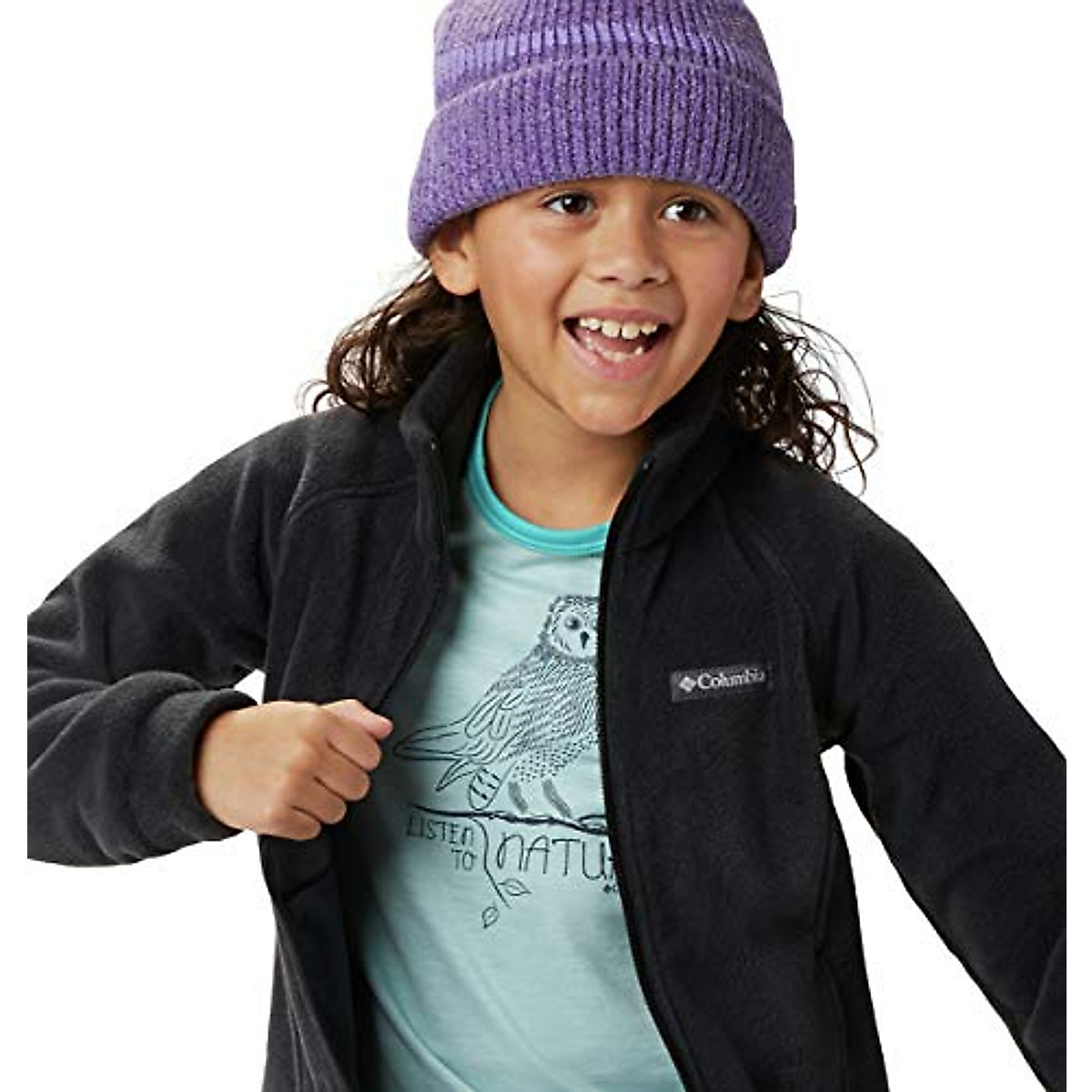 Columbia Baby Girls Benton Springs Fleece Jacket, Black, Medium