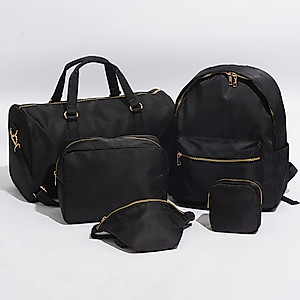 Kaymey Extral Large Cosmetic Bag Makeup Pouch Bag Case, Nylon Travel Set Women Men(Black,XL)