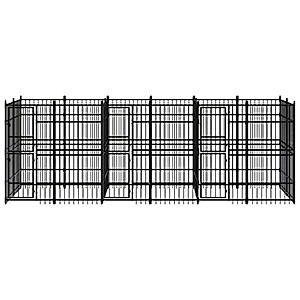 loibinfen Outdoor Heavy Duty Dog Kennel, Steel Dog Playpen,78.7" Height Portable Dog Fence, Dog Crate Cage Kennel Outdoor Dog House, Dog Exercise Pen for Small/Medium/Large Dogs, 119 ft²