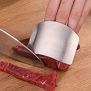 4PCS Stainless Steel Finger Guard£¬Finger Protector Hand Guard Avoid Hurting£¬Safe Knives Guard Chop Safe Slice Kitchen Tool for Dicing and Slicing in Kitchens