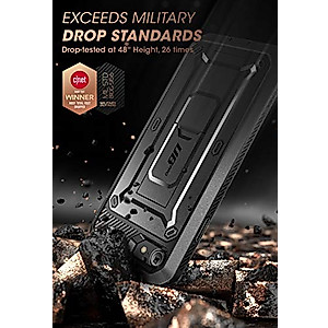 SUPCASE Unicorn Beetle Pro Series Case for iPhone SE (2022)/ iPhone SE (2020)/ iPhone 7/ iPhone 8, Built-in Screen Protector Full-Body Rugged Holster & Kickstand Case (Black)