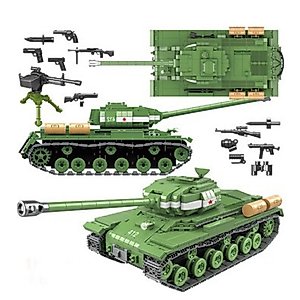 General Jim's Military Themed WW2 Building Blocks Tank Sets for World War 2 Brick Building Enthusiats (Soviet IS-2M Tank)