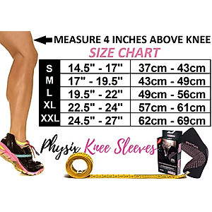 PHYSIX GEAR Knee Support Brace - Premium Recovery & Compression Sleeve for Meniscus Tear, ACL, MCL Running & Arthritis - Best Neoprene Stabilizer Wrap for Crossfit, Squats & Workouts (Single Pink L)
