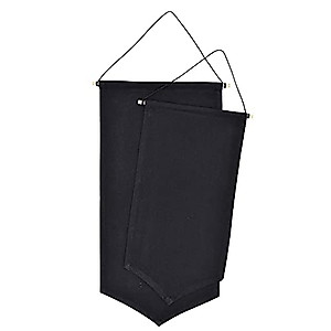 Tookie Hanging Brooch Pin Organizer, Canvas Jewelry Display Pennant, Badge Collection Board Banner Home Party Festival Decorative Storage Holder for Earrings/Necklace/Rings(Black,Size:M)