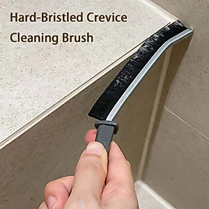 Koxuky Hard Bristle Crevice Cleaning Brush, Small Cleaning Brushes, Grout Cleaner Brush, Toilet Brush, Scrub Brush for Shower Tile, Skinny Gap Cleaning Tools for Household Use, Bathroom, Kitchen (3)
