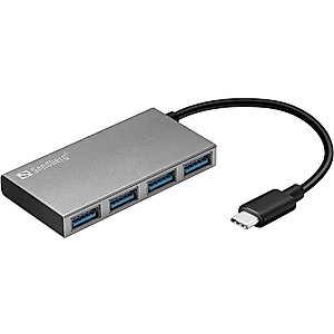 Sandberg USB-C to 4 xUSB 3.0 Pocket, ポケット Hub, Other