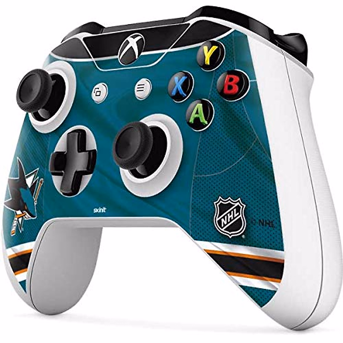 Skinit Decal Gaming Skin compatible with Xbox One S Controller - Officially Licensed NHL San Jose Sharks Home Jersey Design
