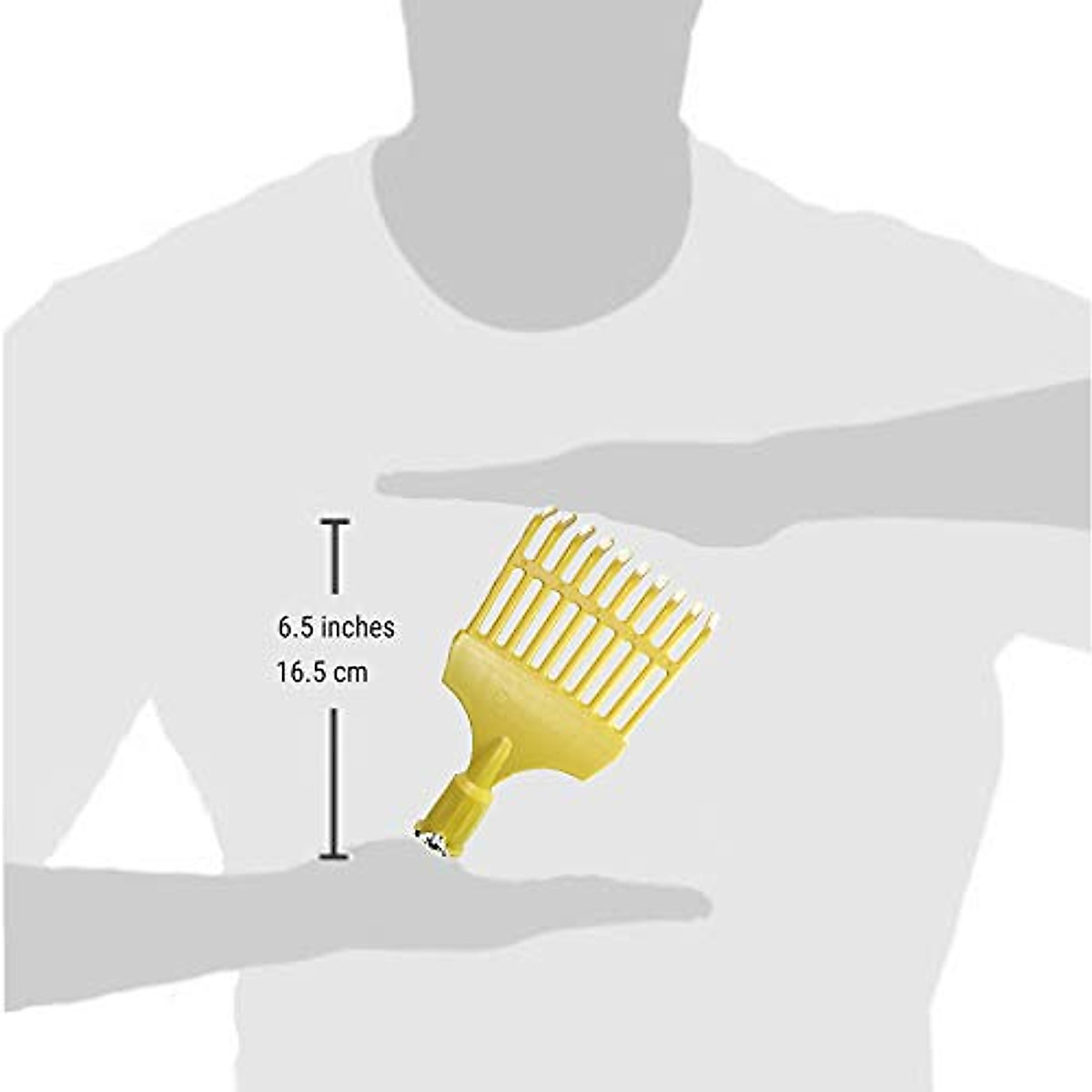 DocaPole 4 inch Roof Rake & Shrub Rake // Extension Pole Roof Rake Attachment // for Roof Raking and Detailed Shrub Raking Under Bushes and in Flower Beds // Flower Bed Rake // Small Rake Attachment