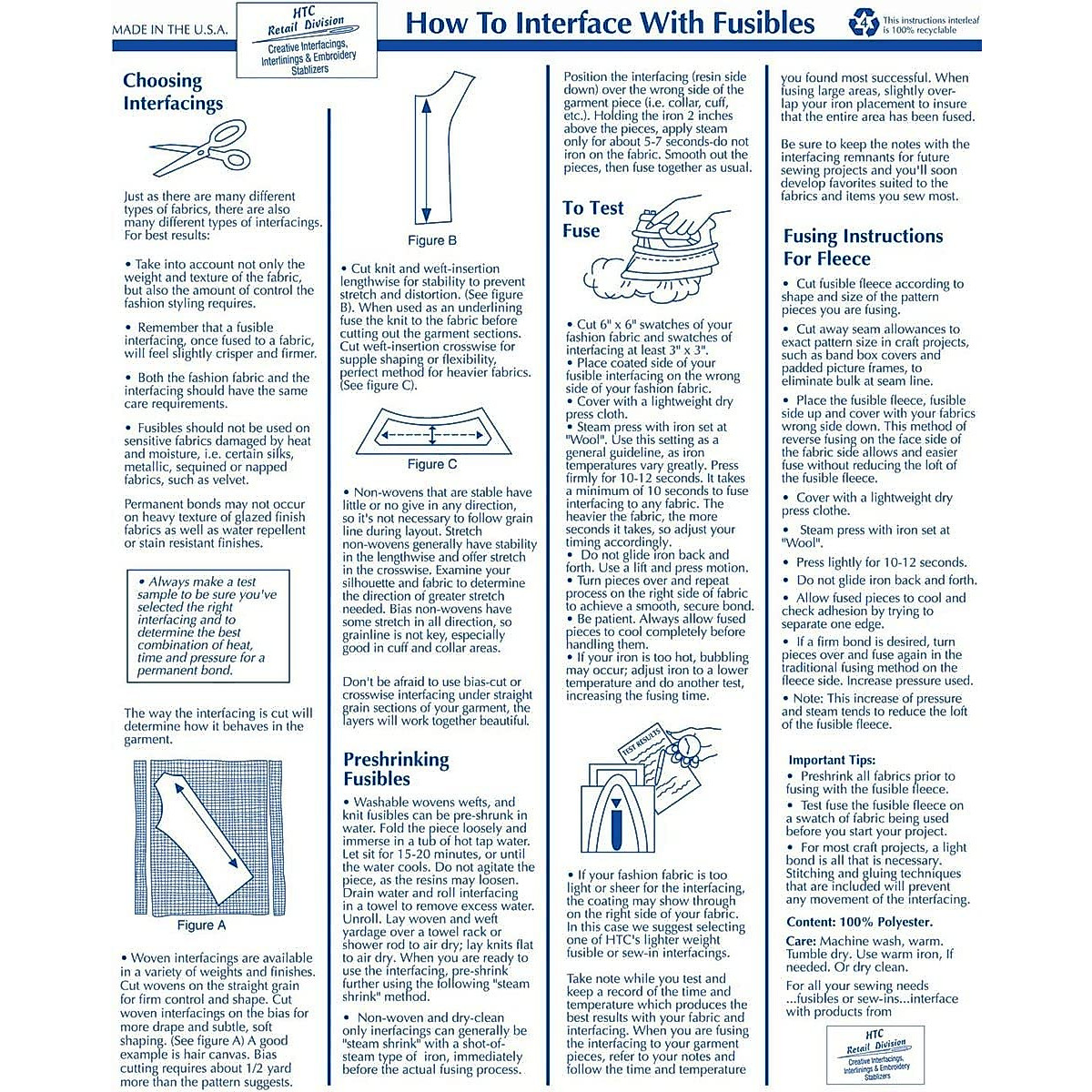 Superpunch Armo Weft HTC88002 Interlining/Interfacing - 20 Inches Wide, Medium Weight Woven Iron On Fleece Fusible Interface for Sewing, Polyester, Rayon, Sold in 2 Yard Package, Made In USA (White)