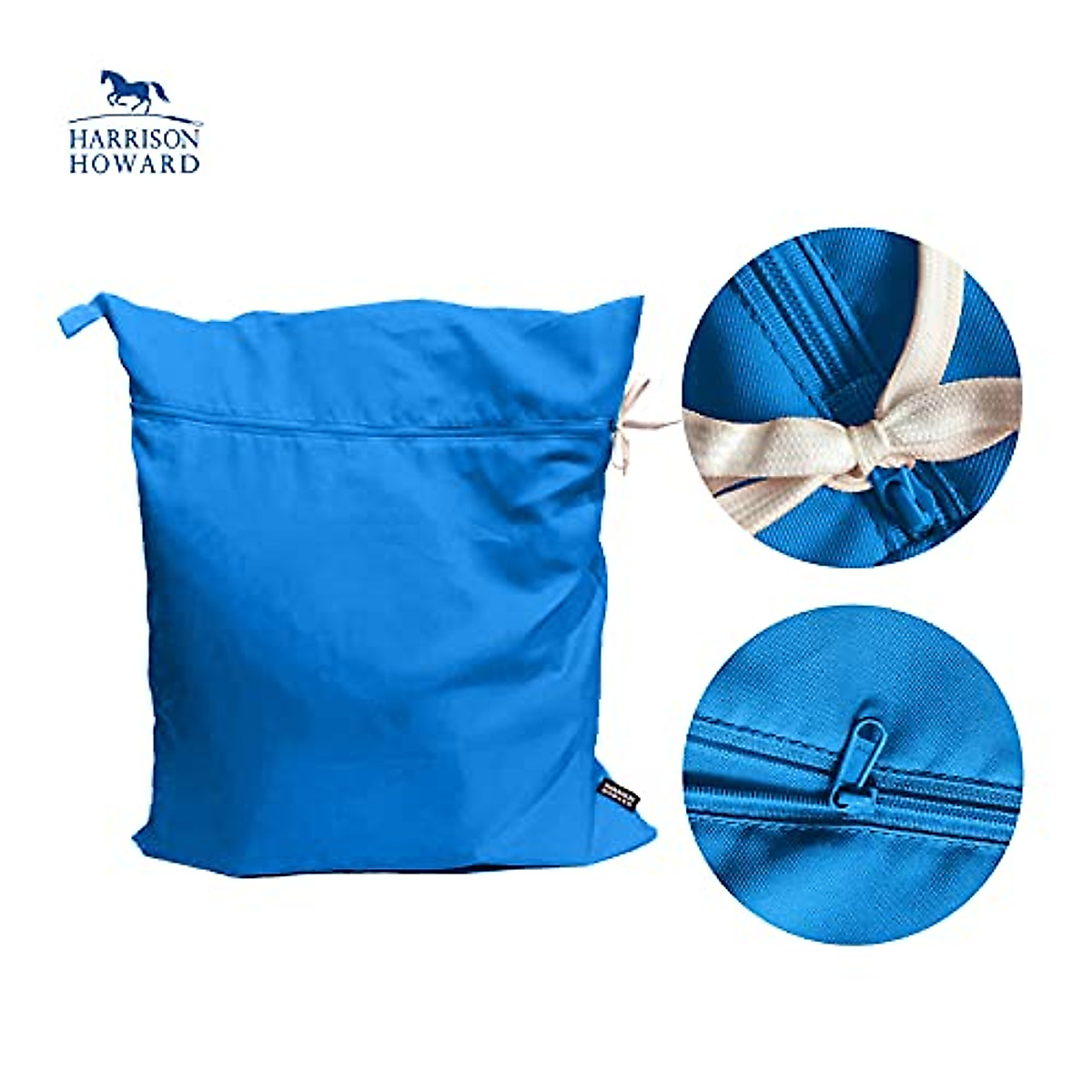 Harrison Howard Pet Washing Bag Dog Cat Horse Hair Laundry Bag for Rug Sheet Boots Pets Laundry Helper Jumbo 48L 78cm x 70cm True Blue