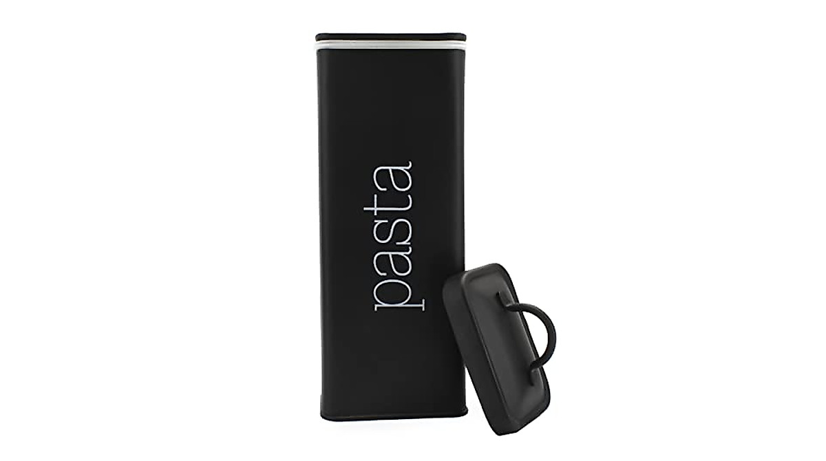 AuldHome Black Spaghetti Canister - Stylish Storage Solution