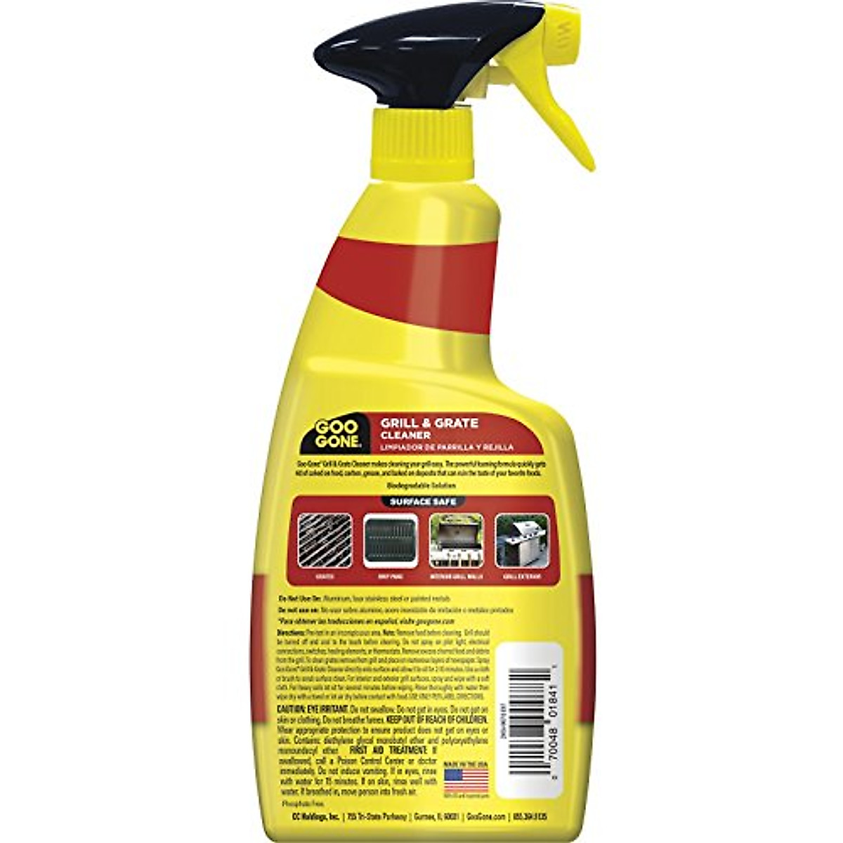 Goo Gone Grill and Grate Cleaner Spray (2 Pack) Cleans and Degreases BBQ Cooking Grates and Racks, Pellet and Electric Smokers- 24 Ounce