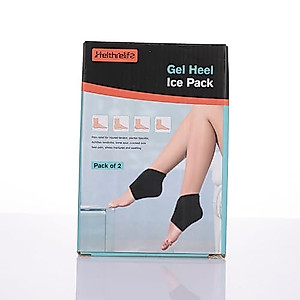 Helthrelife Heel Ice Pack for Pain Relief, Gel Ankle Ice Pack Wrap Adjustable for Heel Pain, Plantar Fasciitis, Achilles Tendinitis, Dry Cracked Heels, Sprain, Sports Injuries Pack of Two