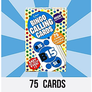 Regal Games - Standard Bingo Calling Cards - 2.5" x 3.5" - High Contrast Numbers & Letters - Durable Plastic Coating - Cardstock - 75 Count (B1 - O75)