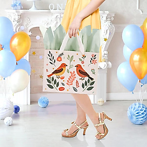 13" Large Gift Bag with Card and Tissue Paper Perfect for Baby Shower Birthday Bridal Showers Anniversary Graduations Party