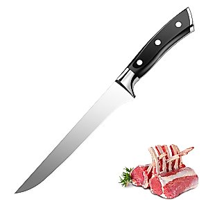 N++A Boning Knife, 6-inch Flexible Fillet Knife German Stainless Steel Kitchen Knives for Meat Fish Poultry Chicken with Ergonomic Handle