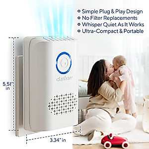 Clarifion - DSTx Portable Air Purifier (HEPA) and ODRx (UV-C Light) for Home Bundle