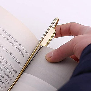 Milageto Swan Neck Bookmark Smooth Hook Handmade for Crafting Cute for Gift, Gold