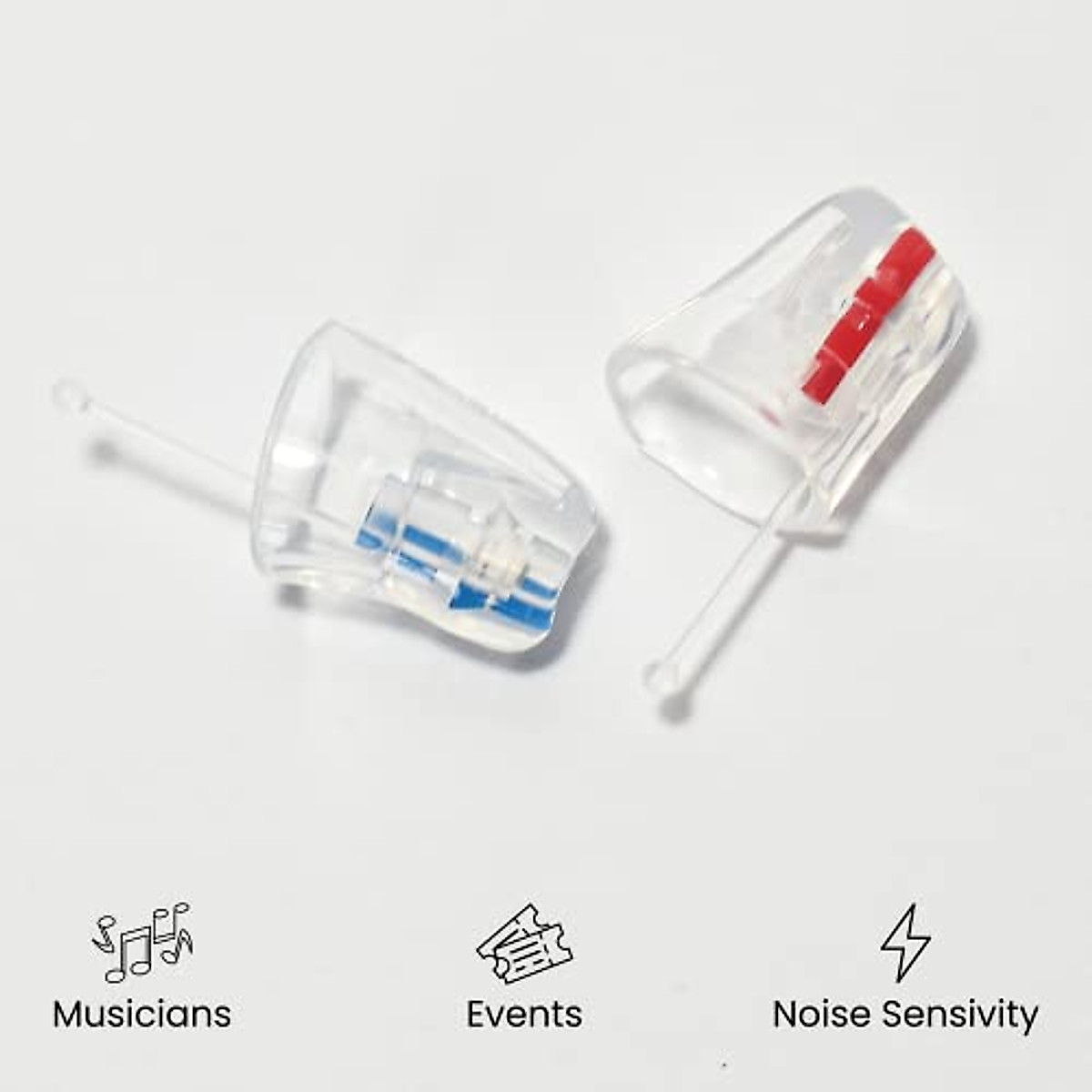EARasers Noise Cancelling Earplugs - Reusable Noise Reduction Musicians Earplugs for Concerts, Djs – 19dB Peak Reduction