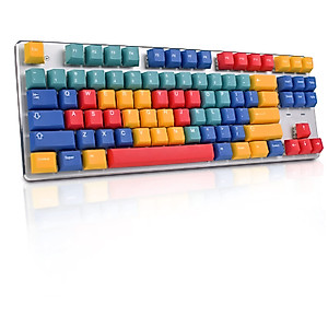 MOLGRIA Tint Plates Keycaps, 133 Set Colorful Keycaps for Gaming Keyboard, PBT Cherry Profile Dye Sublimation Keycap for Gateron Kailh Cherry MX 104/87/74/61 60 Keyboard