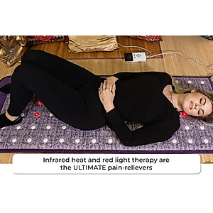 Crystal Heating Pad Mat | Bio Amethyst & Ceramic Tourmaline | Far Infrared Heating Pads | Small Travel | Negative Ions | 108-Day Risk-Free Guarantee | Sparkle Mats