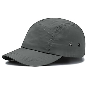 Croogo Quick Dry Baseball Cap Waterproof 5 Panel Sports Caps Unstructured Golf Sun Hat Cooling Dad Hats Summer Hat,Gray