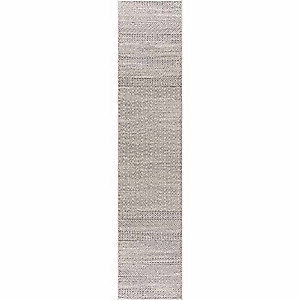 Hauteloom Tigris Moroccan Trellis Neutral Geometric Farmhouse Living Room Bedroom Area Rug - Distressed Rustic Pattern - Southwestern Native American Look - Ivory, Beige, Cream, Gray - 3'11" x 5'7"