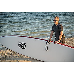 Boardworks SHUBU Great Bear | Touring All Water Inflatable Stand Up Paddleboard | SUP Package Includes Pump, Three Piece Paddle and Roller Bag Complete Kit | 14', Red/Grey/White
